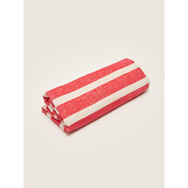 Renk Bloklu Kadın Plaj Havlusu