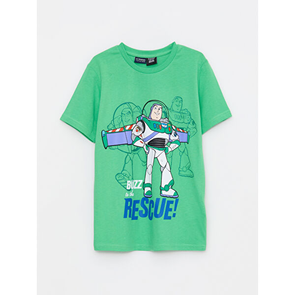 Bisiklet Yaka Toy Story Baskılı Kısa Kollu Erkek Çocuk Tişört