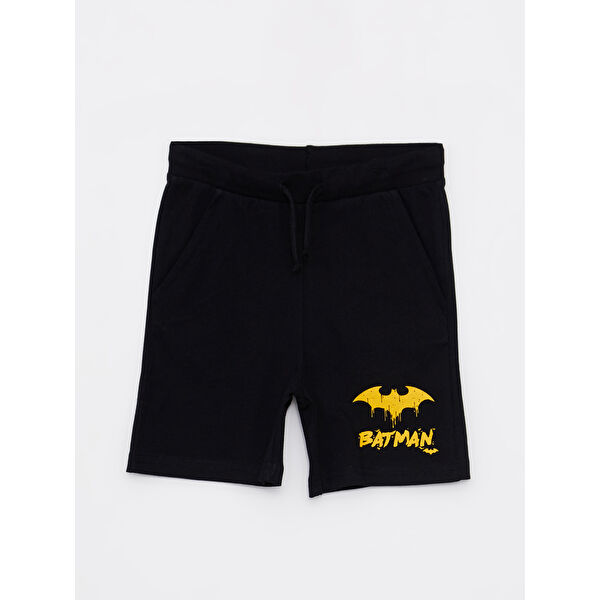 Beli Lastikli Batman Baskılı Erkek Çocuk Şort