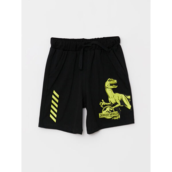 Beli Lastikli Jurassic World Baskılı Erkek Çocuk Şort Beli Lastikli Jurassic World Baskılı Erkek Çocuk Şort