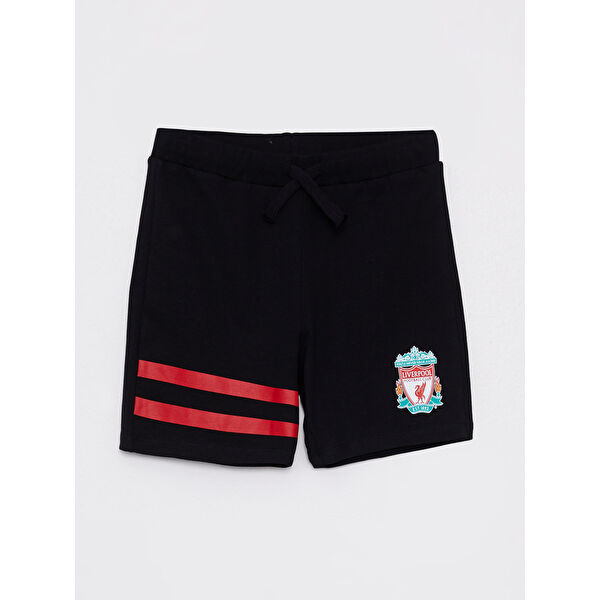 Beli Lastikli Liverpool Baskılı Erkek Çocuk Şort