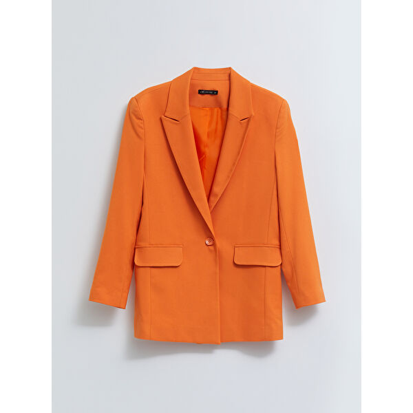 LCW LIMITED Önden Düğme Kapamalı Düz Uzun Kollu Kadın Blazer Ceket