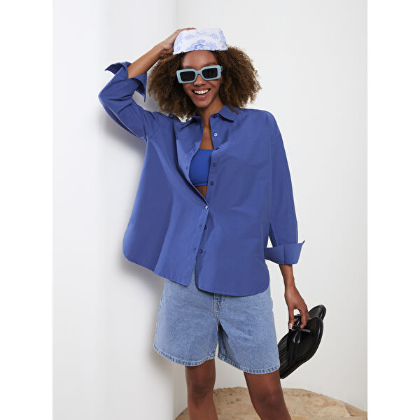 LCW LIMITED Önden Düğme Kapamalı Düz Uzun Kollu Kadın Gömlek