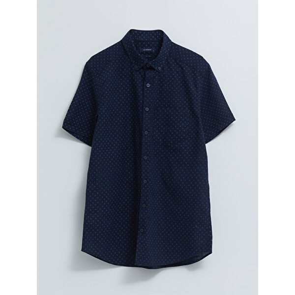 LCW CLASSIC Regular Fit Kısa Kollu Desenli Poplin Erkek Gömlek LCW CLASSIC Regular Fit Kısa Kollu Desenli Poplin Erkek Gömlek