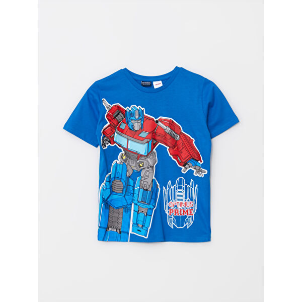 Bisiklet Yaka Transformers Baskılı Kısa Kollu Erkek Çocuk Tişört Bisiklet Yaka Transformers Baskılı Kısa Kollu Erkek Çocuk Tişört