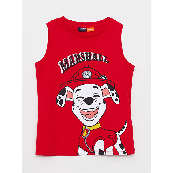 Bisiklet Yaka Paw Patrol Baskılı Pamuklu Erkek Çocuk Atlet