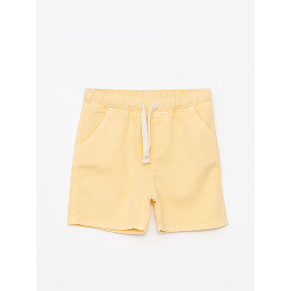 Beli Lastikli Basic Pamuklu Erkek Bebek Jean Şort Beli Lastikli Basic Pamuklu Erkek Bebek Jean Şort