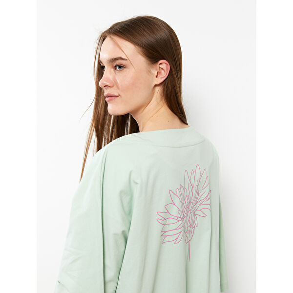 LCW DREAM Şal Yaka Baskılı Pamuklu Kadın Sabahlık