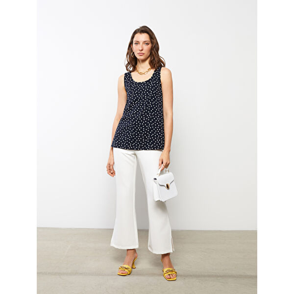 LCW BASIC U Yaka Puantiyeli Pamuklu Kadın Atlet