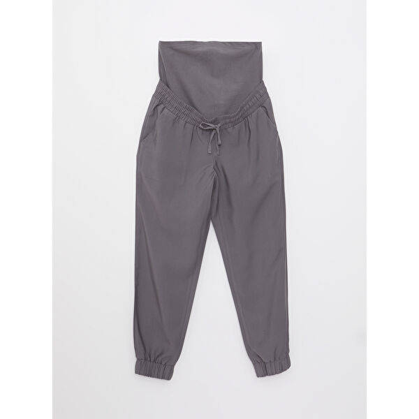 Karın Panelli Düz Hamile Jogger Eşofman Altı