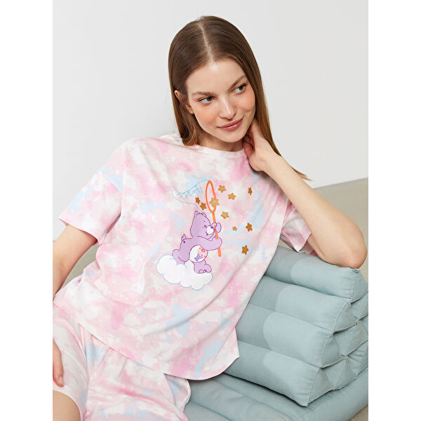 LCW DREAM Bisiklet Yaka Care Bears Baskılı Kısa Kollu Pamuklu Kadın Pijama Takımı LCW DREAM Bisiklet Yaka Care Bears Baskılı Kısa Kollu Pamuklu Kadın Pijama Takımı