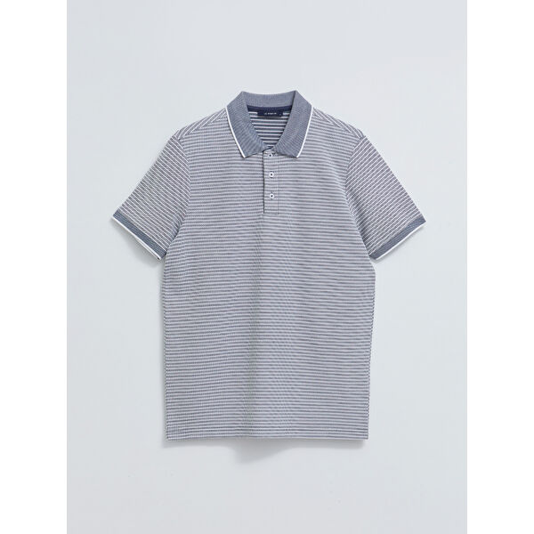 LCW CLASSIC Polo Yaka Kısa Kollu Çizgili Pike Erkek Tişört