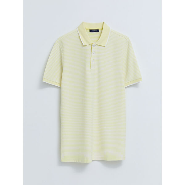 LCW CLASSIC Polo Yaka Kısa Kollu Çizgili Pike Erkek Tişört
