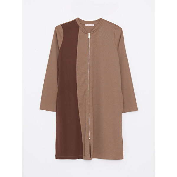 LCW GRACE Bisiklet Yaka Renk Bloklu Uzun Kollu Kadın Spor Hırka