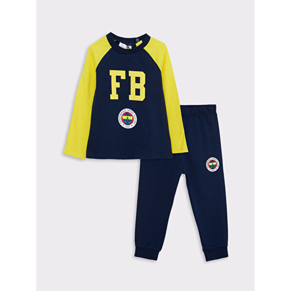 Bisiklet Yaka Uzun Kollu Fenerbahçe Baskılı Pamuklu Erkek Bebek Taraftar Pijama Takımı Bisiklet Yaka Uzun Kollu Fenerbahçe Baskılı Pamuklu Erkek Bebek Taraftar Pijama Takımı