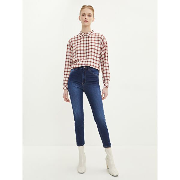 MODEST Skinny Fit Cep Detaylı Kadın Rodeo Jean Pantolon MODEST Skinny Fit Cep Detaylı Kadın Rodeo Jean Pantolon
