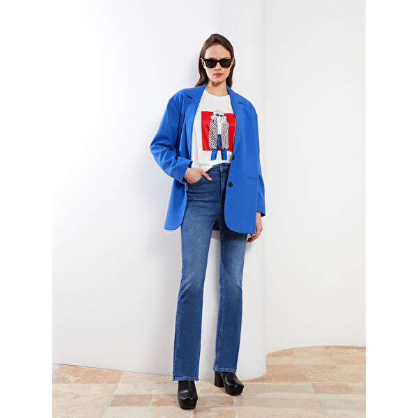 MODEST Skinny Fit Cep Detaylı Kadın Rodeo Jean Pantolon