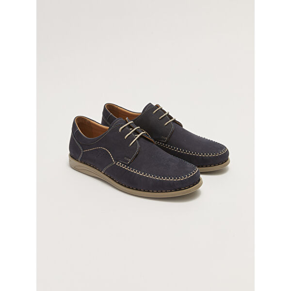 Hakiki Deri Bağcıklı Erkek Loafer Ayakkabı