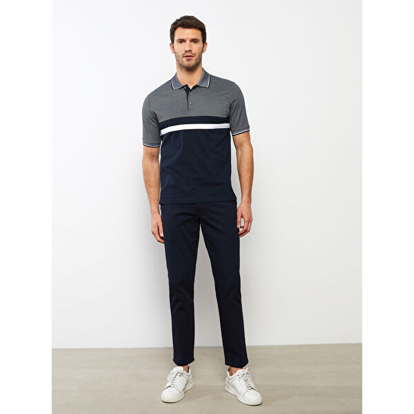 LCW CLASSIC Polo Yaka Kısa Kollu Renk Bloklu Erkek Tişört