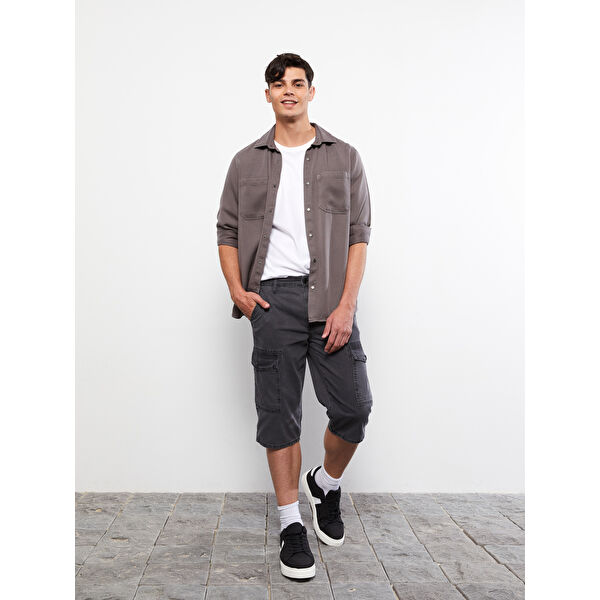 Rahat Kalıp Bermuda Erkek Jean Şort