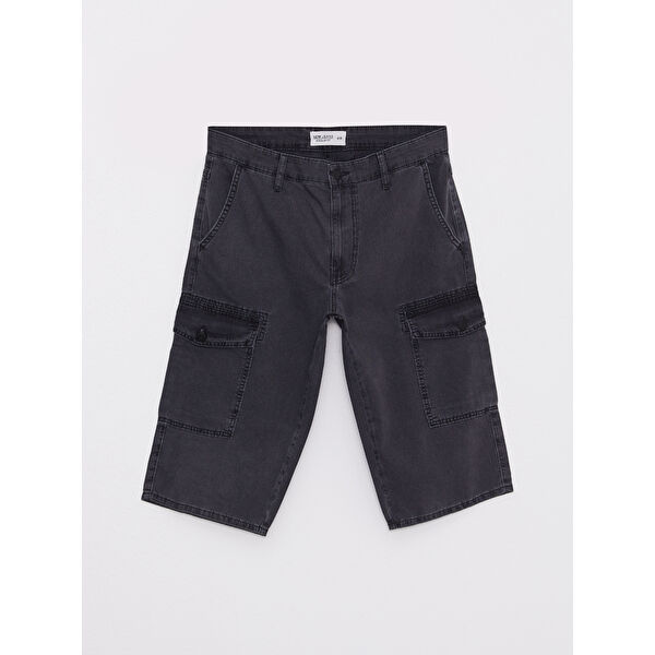 Rahat Kalıp Bermuda Erkek Jean Şort