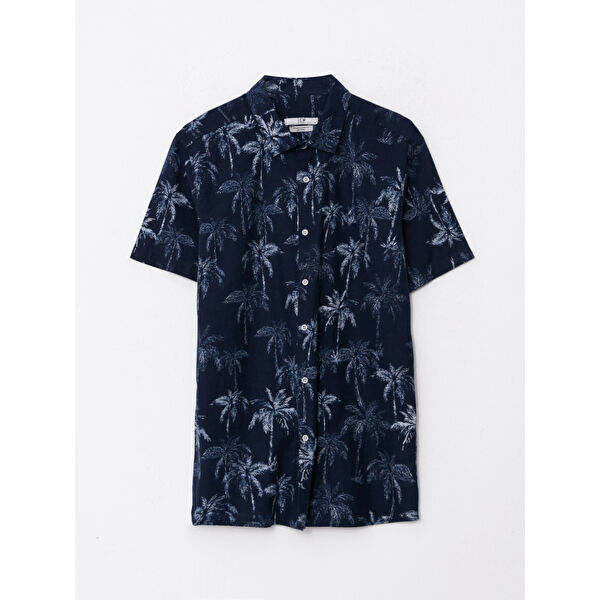 LCW VISION Slim Fit Kısa Kollu Desenli Erkek Gömlek LCW VISION Slim Fit Kısa Kollu Desenli Erkek Gömlek