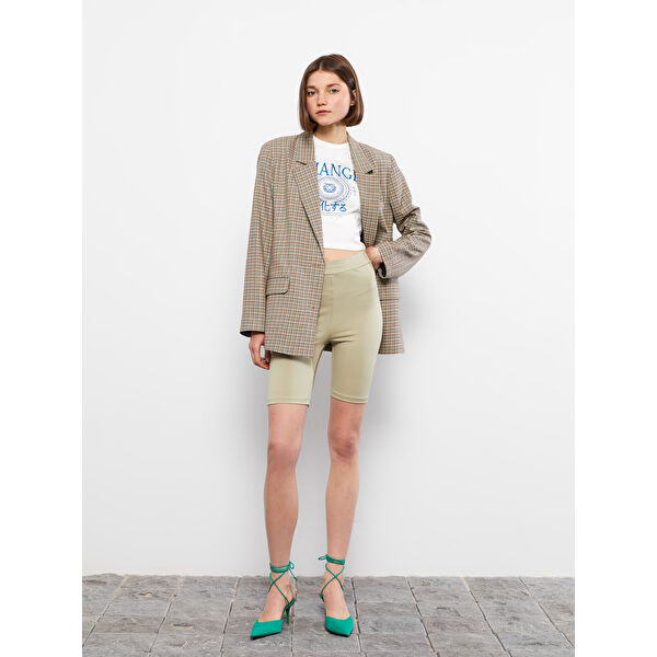 LCW CASUAL Beli Lastikli Düz Kadın Biker Tayt