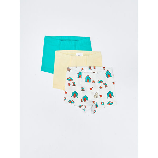 Beli Lastikli Erkek Bebek Boxer 3'lü
