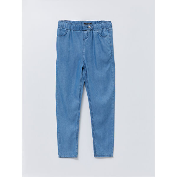 Beli Lastikli Standart Fit Cep Detaylı Hamile Rodeo Jean Pantolon