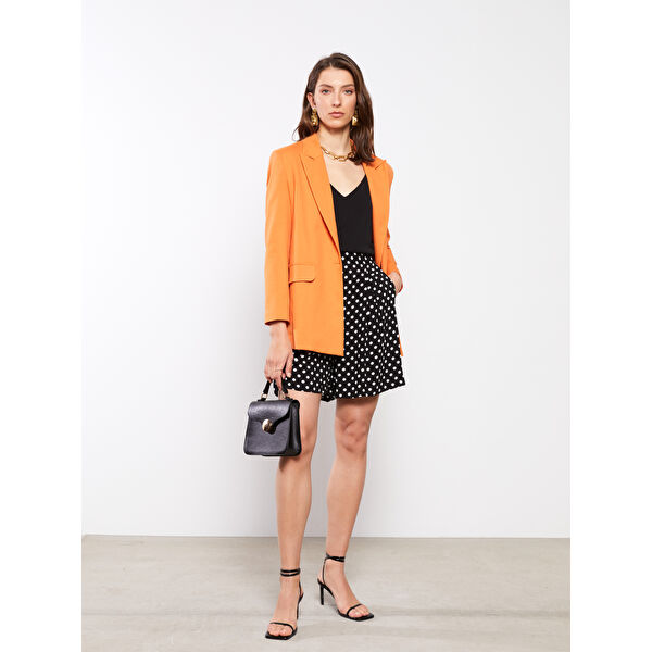 LCW CLASSIC Beli Lastikli Puantiyeli Viskon Kadın Şort Etek