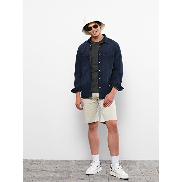 LCW CASUAL Slim Fit Beli Bağlama Detaylı Erkek Şort