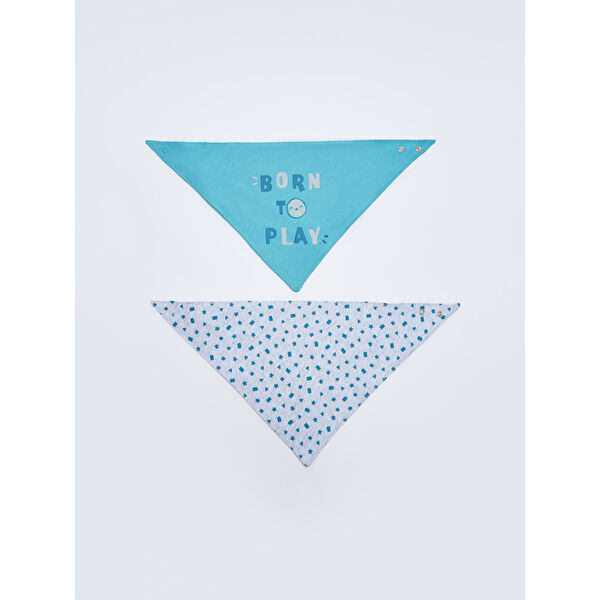 Baskılı Erkek Bebek Mama Önlüğü 2'li Baskılı Erkek Bebek Mama Önlüğü 2'li