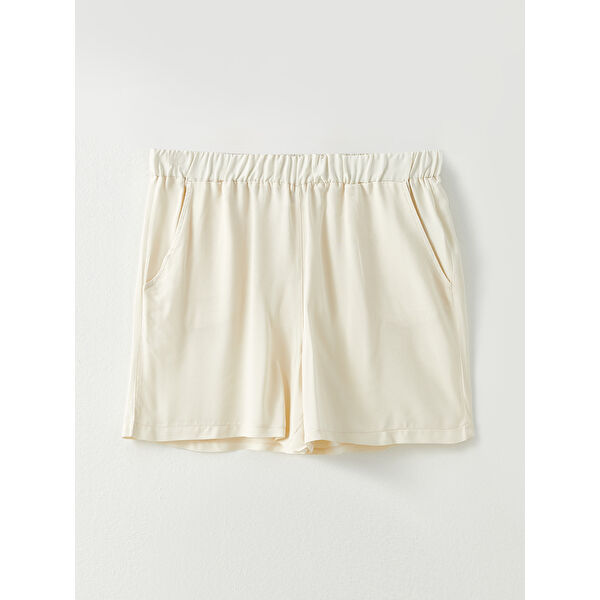 LCW DREAM Beli Lastikli Düz Viskon Kadın Deniz Şortu