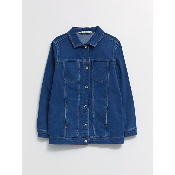 LCW GRACE Gömlek Yaka Düz Uzun Kollu Kadın Rodeo Jean Ceket LCW GRACE Gömlek Yaka Düz Uzun Kollu Kadın Rodeo Jean Ceket