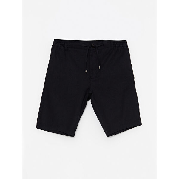 Slim Fit Beli Bağlama Detaylı Erkek Şort