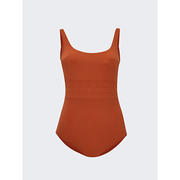 U Yaka Düz Kadın Mayo