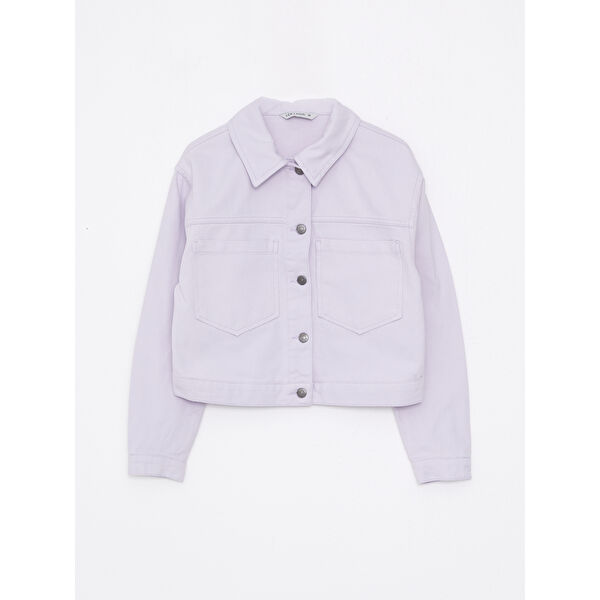 LCW CASUAL Gömlek Yaka Düz Uzun Kollu Gabardin Kadın Ceket