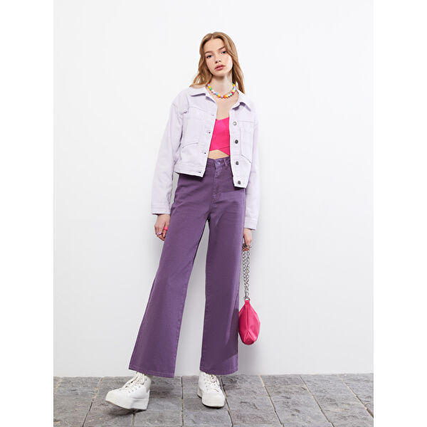 LCW CASUAL Gömlek Yaka Düz Uzun Kollu Gabardin Kadın Ceket