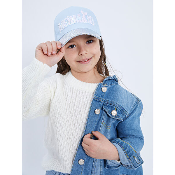 Pul İşlemeli Kız Çocuk Kep Şapka