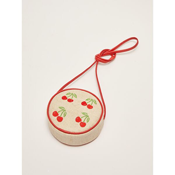 Nakış Detaylı Kız Çocuk Hasır Kol Çantası