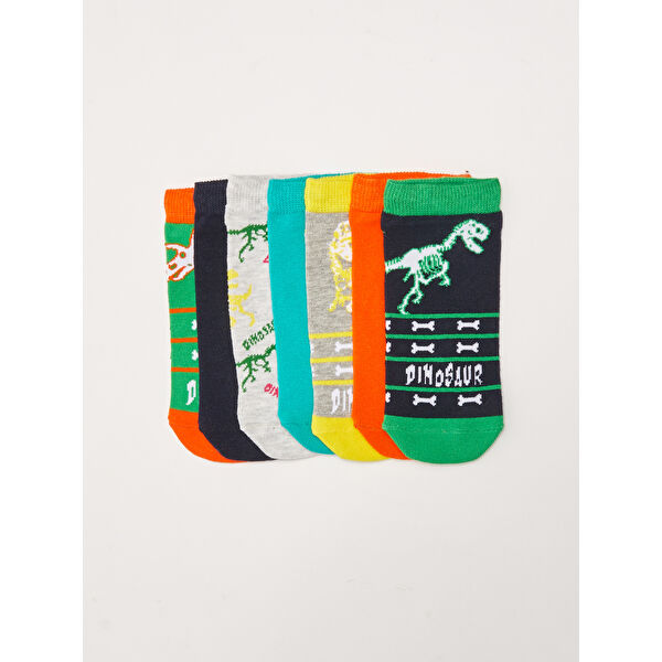 Desenli Erkek Çocuk Patik Çorap 7'li Desenli Erkek Çocuk Patik Çorap 7'li