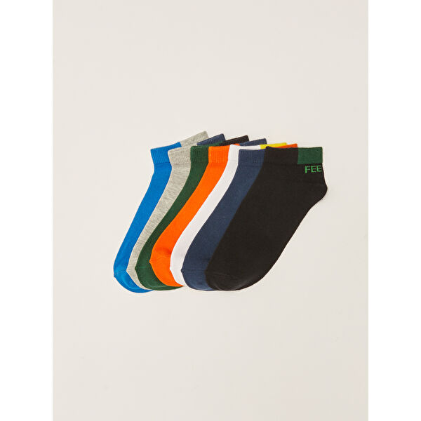 Renk Bloklu Erkek Çocuk Patik Çorap 7'li