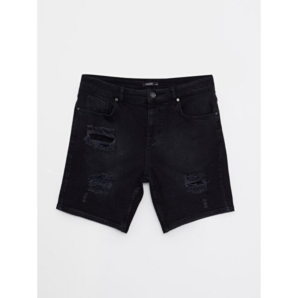 Standart Kalıp Erkek Jean Şort