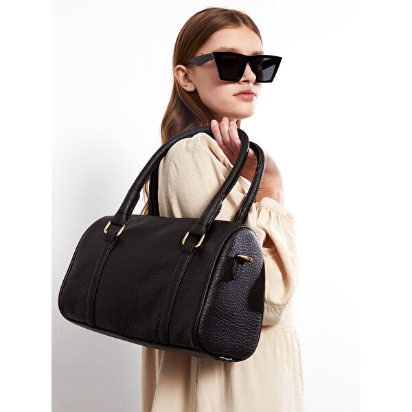 Askılı Deri Görünümlü Kadın Kol Çantası