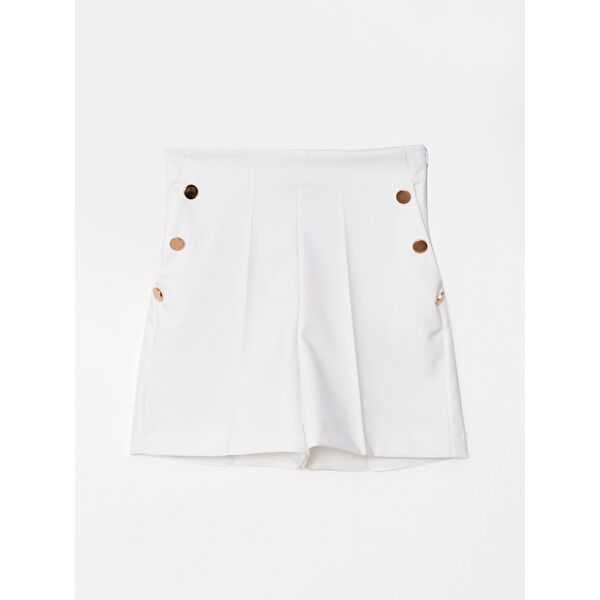 LCW CASUAL Standart Fit Düz Cep Detaylı Kadın Bermuda Şort