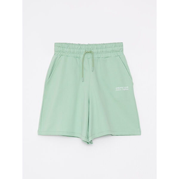 LCW CASUAL Beli Lastikli Baskılı Cep Detaylı Kadın Şort