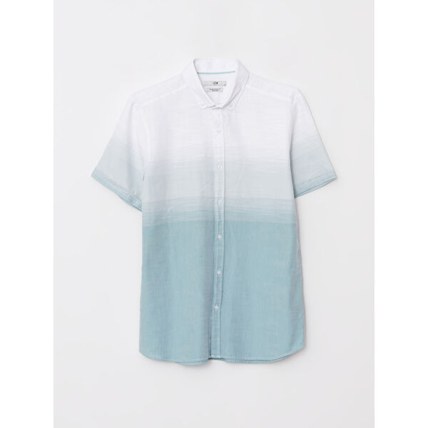 LCW VISION Regular Fit Kısa Kollu Desenli Erkek Gömlek