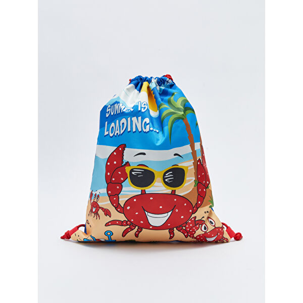 Baskılı Büzgülü Erkek Çocuk Spor Çantası