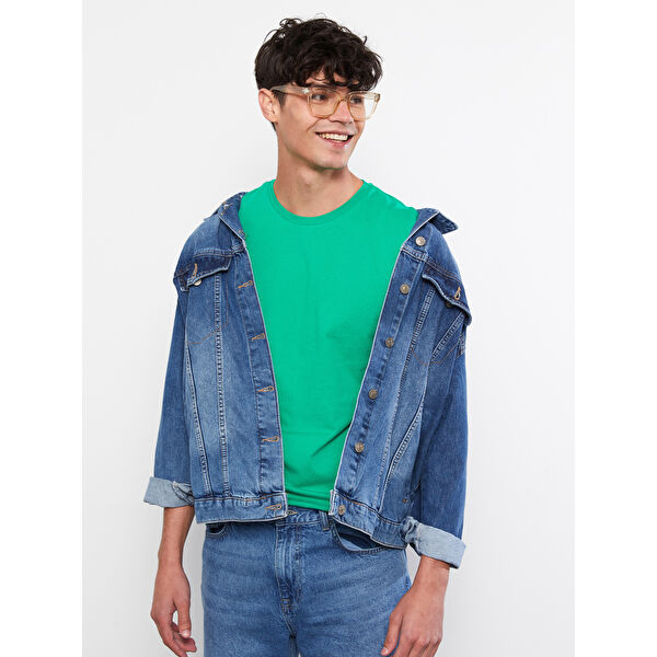 LCW CASUAL Bisiklet Yaka Kısa Kollu Basic Penye Erkek Tişört