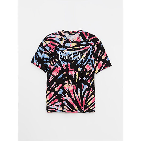 LCW CASUAL Bisiklet Yaka Kısa Kollu Baskılı Penye Erkek Tişört